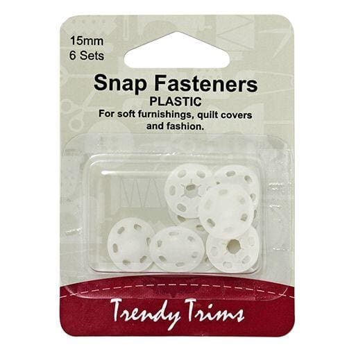 Snap Fastener 15mm x 6 Plastic | Little Boutique