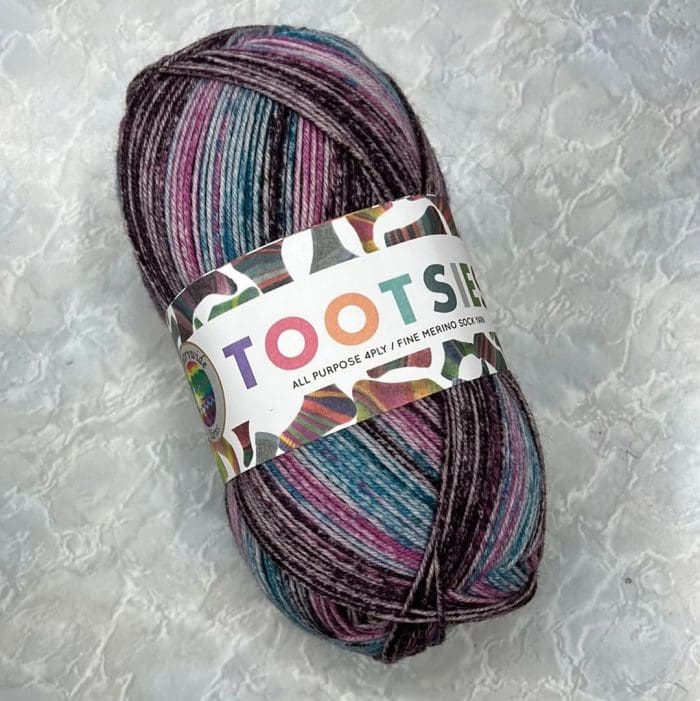 Tootsie 4ply - Sock Yarn Pink/Teal/Wine | Little Boutique
